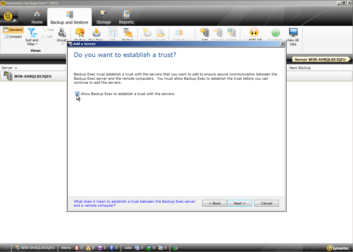 How To Run Backup Exec 2012 With Dss V7 Open E Knowledgebase Knowledge Database 